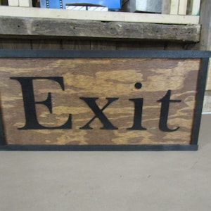 Exit Sign Directional Ranch Sign Company Name Address Signage ...