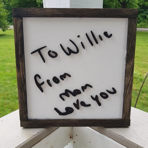 Personal Note Memorial Custom Handwriting Signature Loved - Etsy