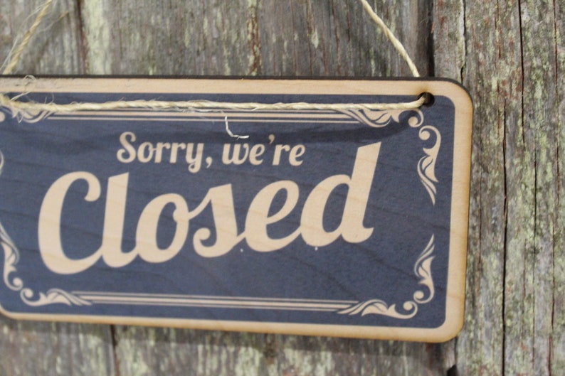 Open Closed Double Sided Close Advertising Small Business - Etsy