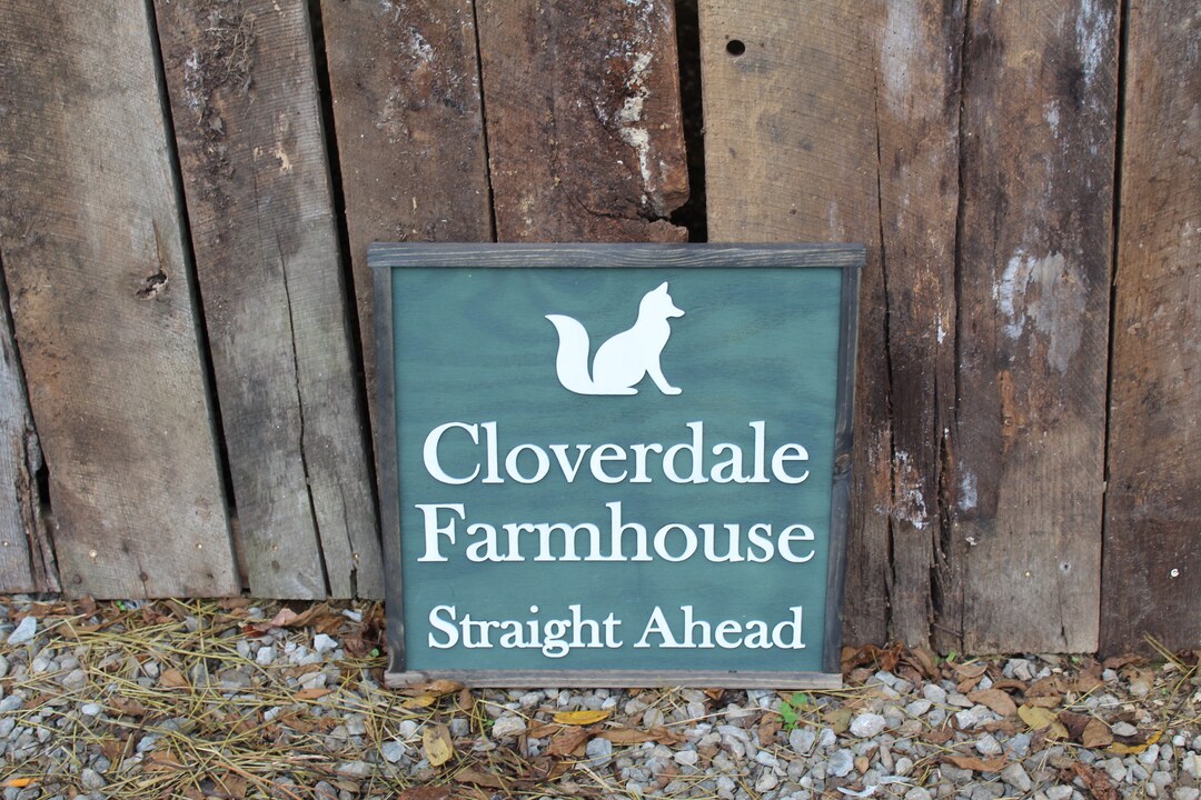 Custom Fox Farmhouse Sign: Rustic 3D Raised Text Logo - Etsy