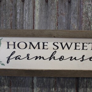 Home Sweet Farmhouse Sign Wood Printed Country Rustic Primitive Wall ...