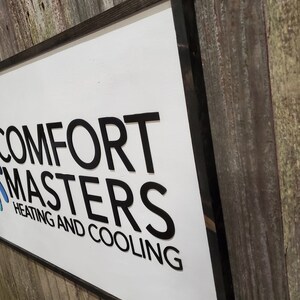 Heating and Cooling Wood Sign Large Outdoor Commercial AC Raised Text ...