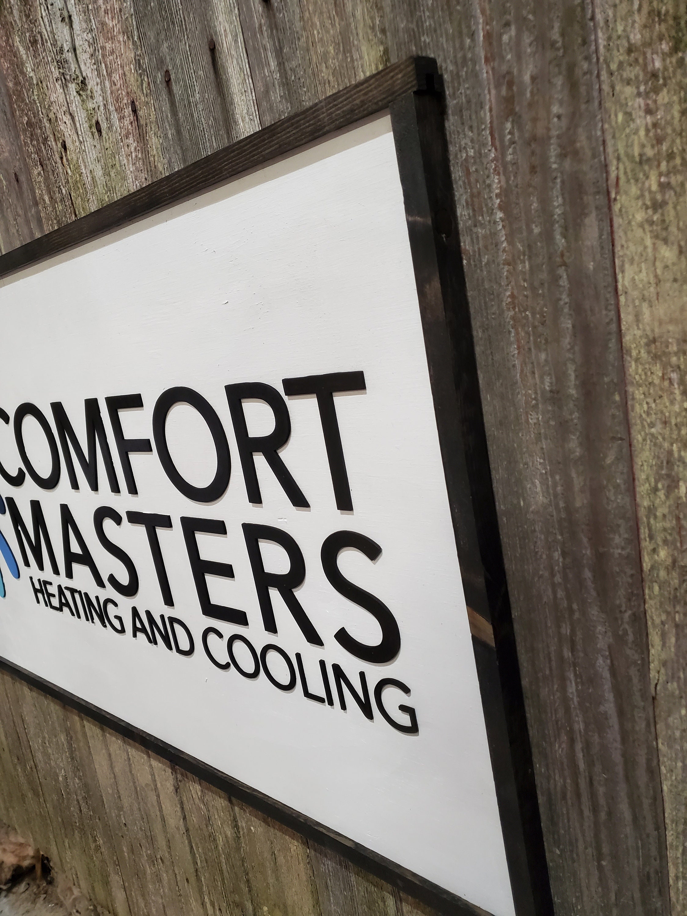 Heating and Cooling Wood Sign Large Outdoor Commercial AC - Etsy