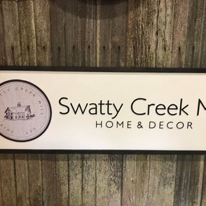 Custom Wood Sign Mill Printed Image Raised Letters Business Commerical ...