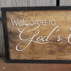 God's Country Entrance Sign Welcome Sign 3D Raised Entrance Sign Text ...