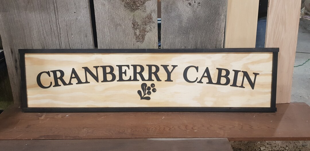 Large Custom Cabin Ranch Over-sized Rustic Business Logo Wood Laser Cut ...