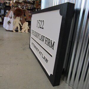 Custom Engraved Wood Law Firm Sign: Indoor/outdoor Address Sign - Etsy