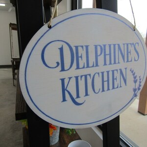 Oval Small Business Sign Logo Your Actual Logo Round Hanging Sign ...