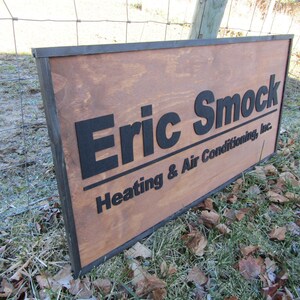 Custom Wooden Business Sign Commerical Signage Raised Text 3D Name ...