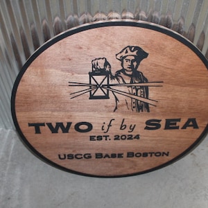 Nautical Sea Lantern Coast Guard USCG Custom Sign Round Base Sign Made ...