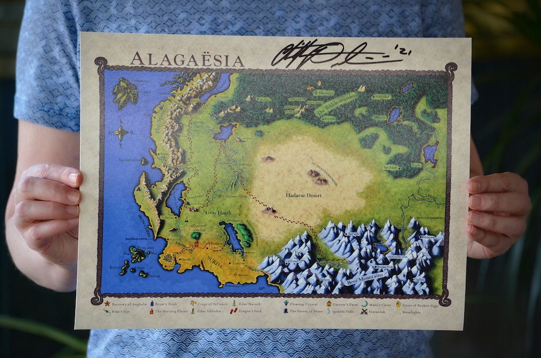 Map of Alagaësia Print - Color Barnes & Noble Edition - Etsy