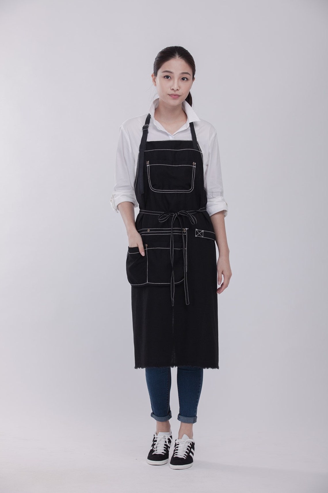 Waxed Canvas Apron | Men and Women's Apron | Work Apron | Barista Apron ...
