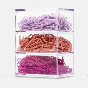 Pastel and Coral Multi Colored Paper Clip 12 Pieces, Purple, Pink, Rose ...