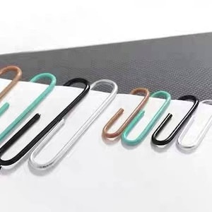 Pastel and Coral Multi Colored Paper Clip 12 Pieces, Purple, Pink, Rose ...