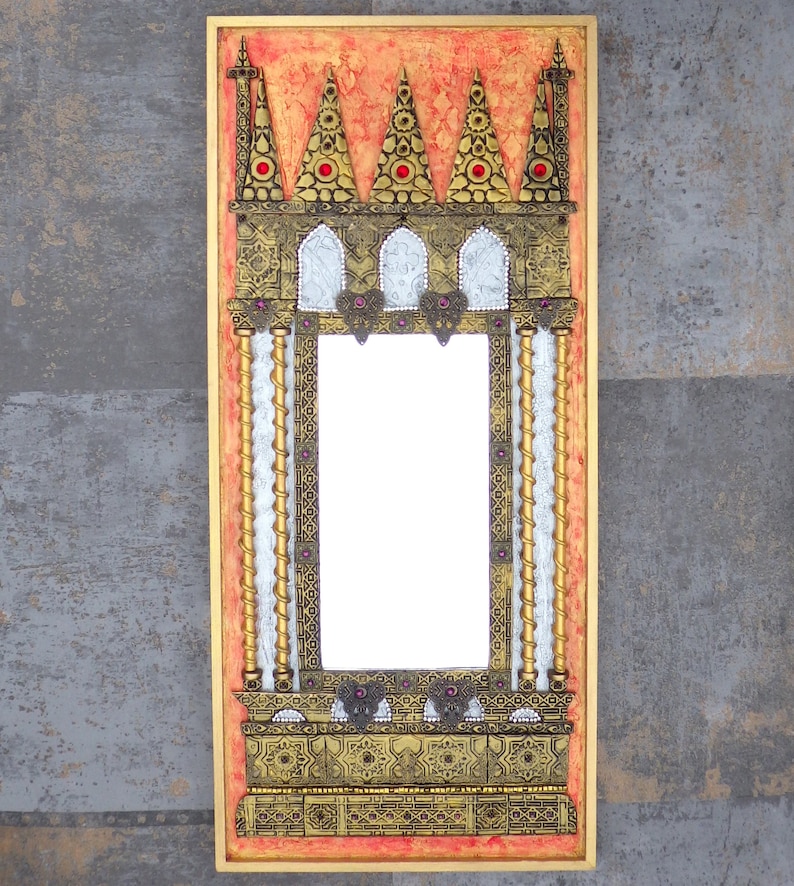 Gothic Mixed Media Mirror | Etsy