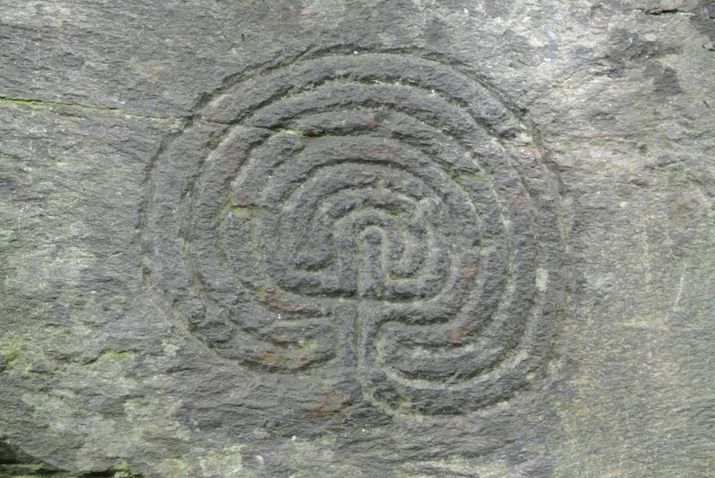 Labyrinth mosaic Rocky Valley Cornwall | Etsy