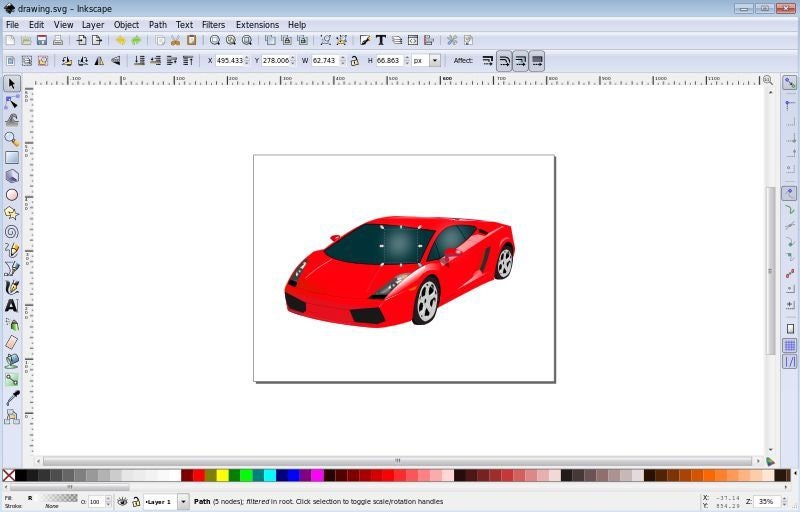 Inkscape drawing program - dadinet