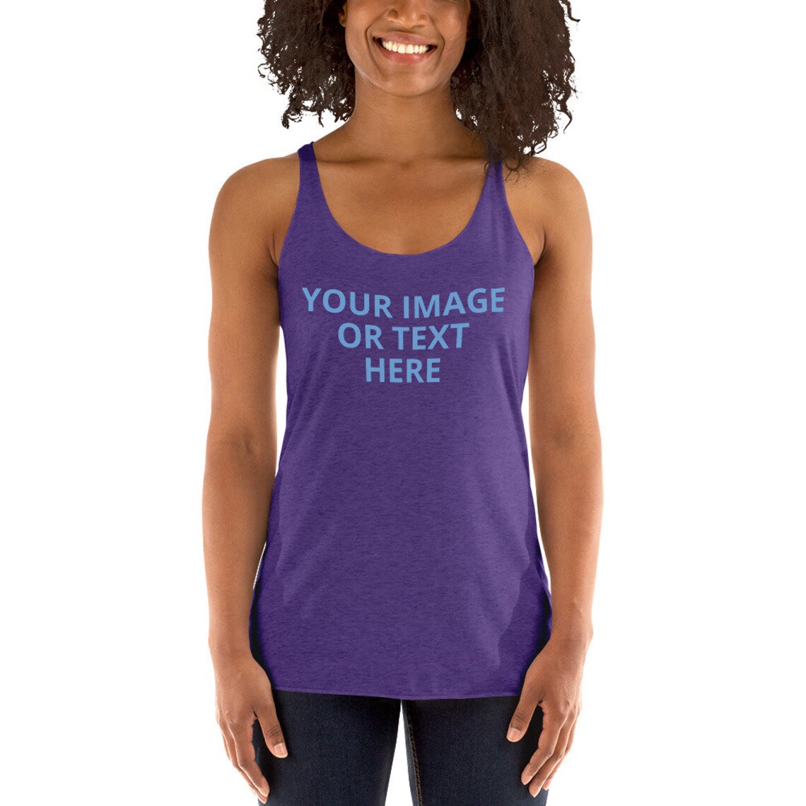 Womens Racerback Tank Personalized Tank Top Customized Etsy