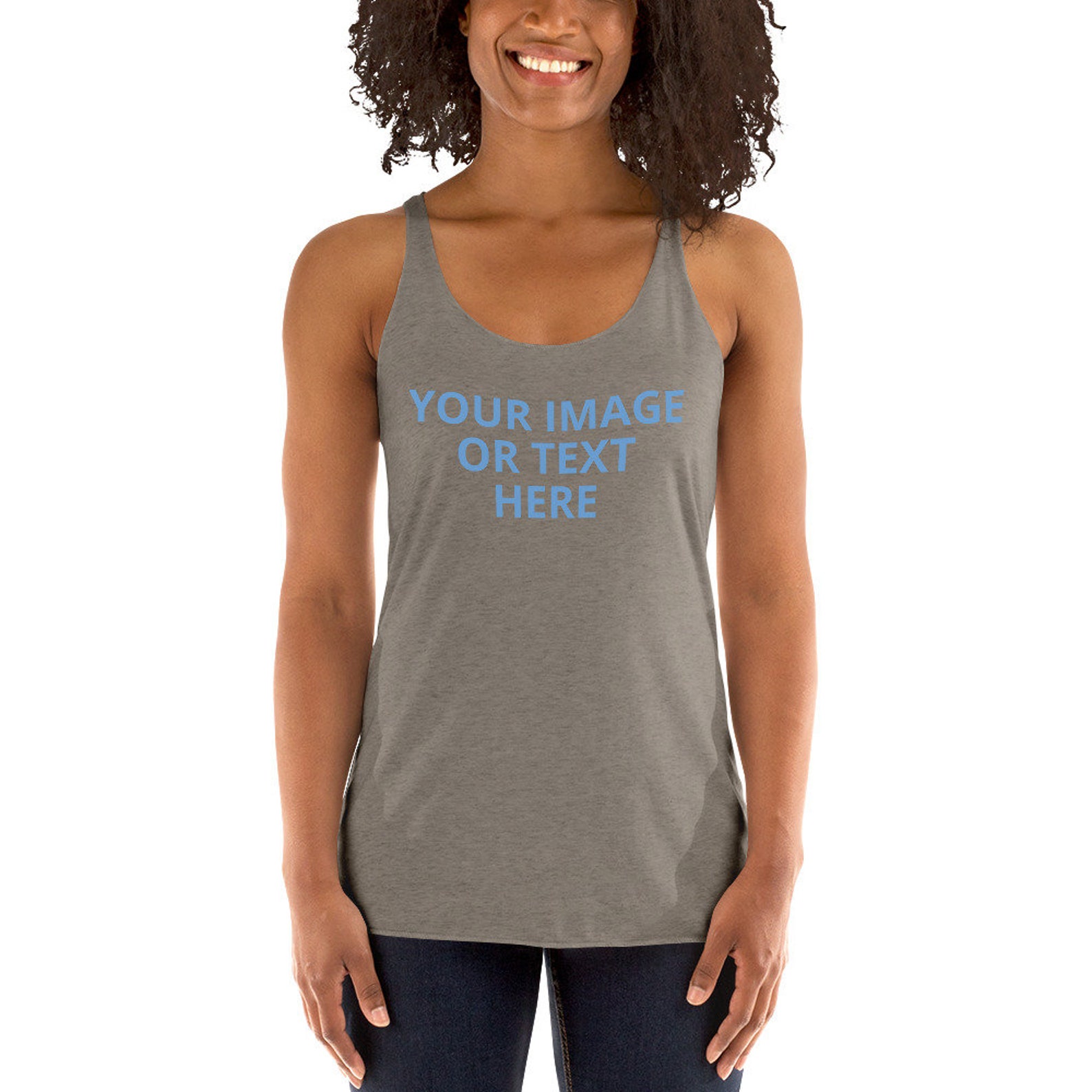 Womens Racerback Tank Personalized Tank Top Customized Etsy