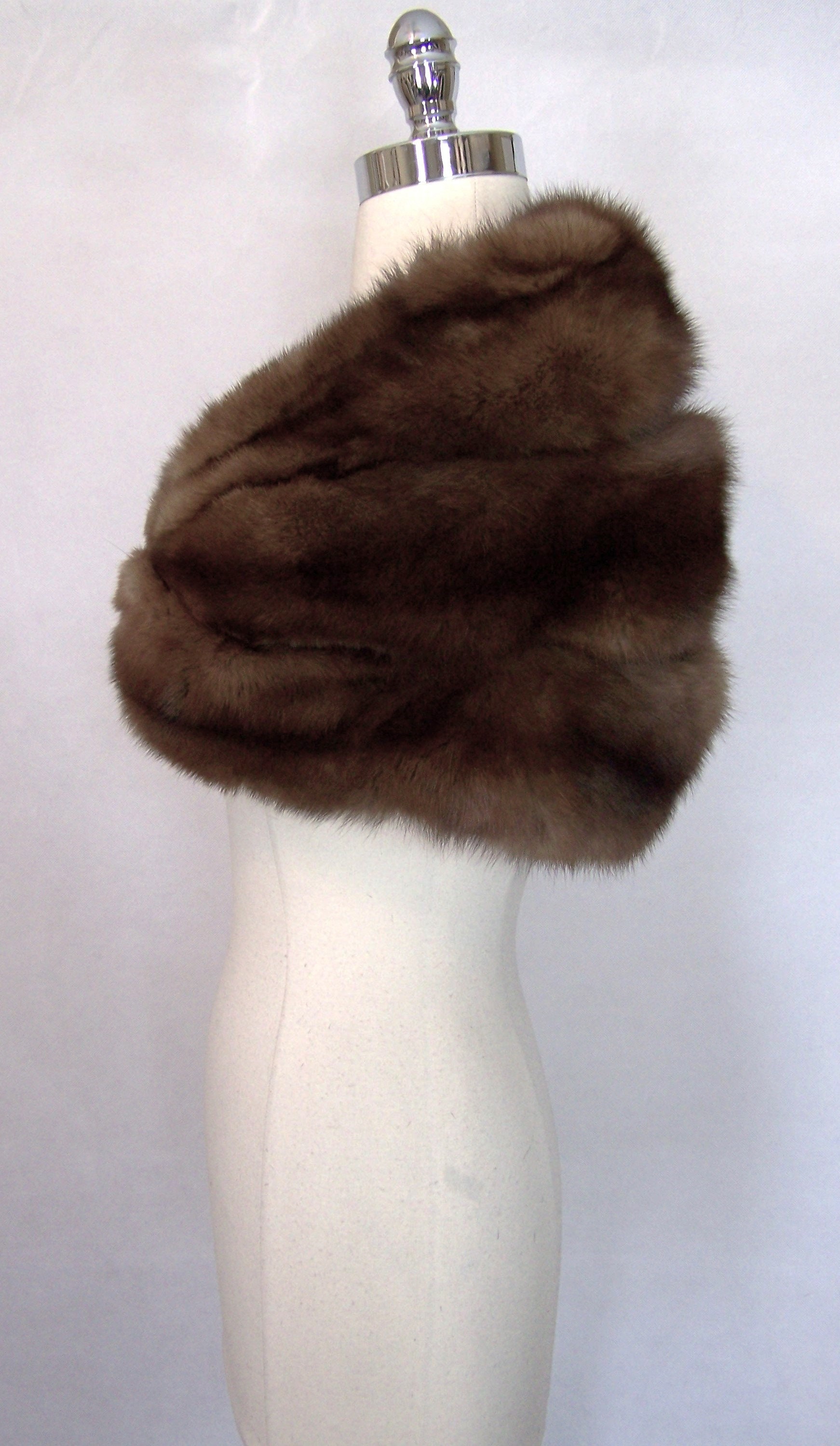 Glamorous 50s Genuine SABLE FUR Capelet Wrap Stole Shawl Barguzin Zobel ...