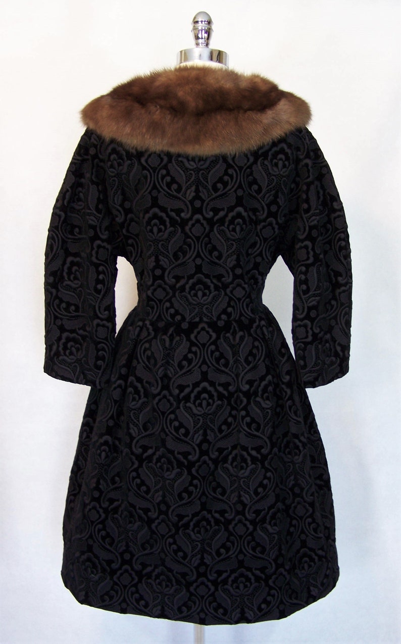 Rare Couture FERDINANDO SARMI Velvet Brocade Sable Fur Evening - Etsy
