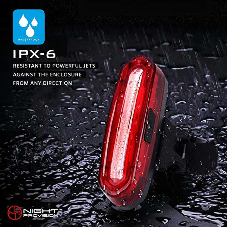 Duo-120 Red/white Strobe Back Rear Bike Light Usb Rechargeable Cob Led ...