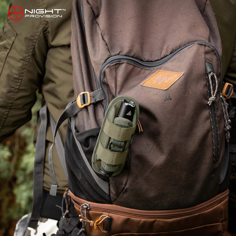 TH1 Tactical Flashlight Holster Duty Belt Pouch Open-end Stretchable ...