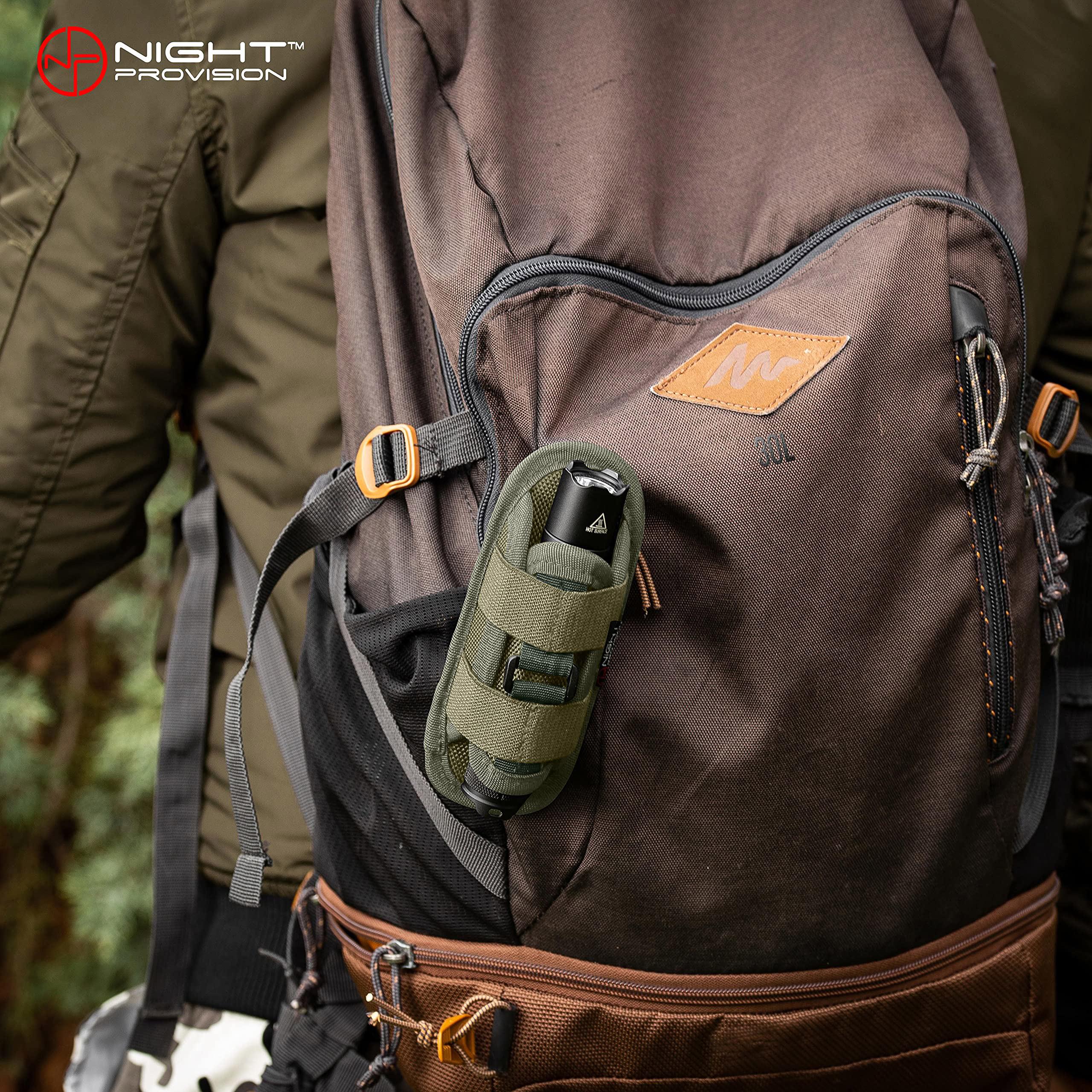 TH1 Tactical Flashlight Holster Duty Belt Pouch Open-end Stretchable ...