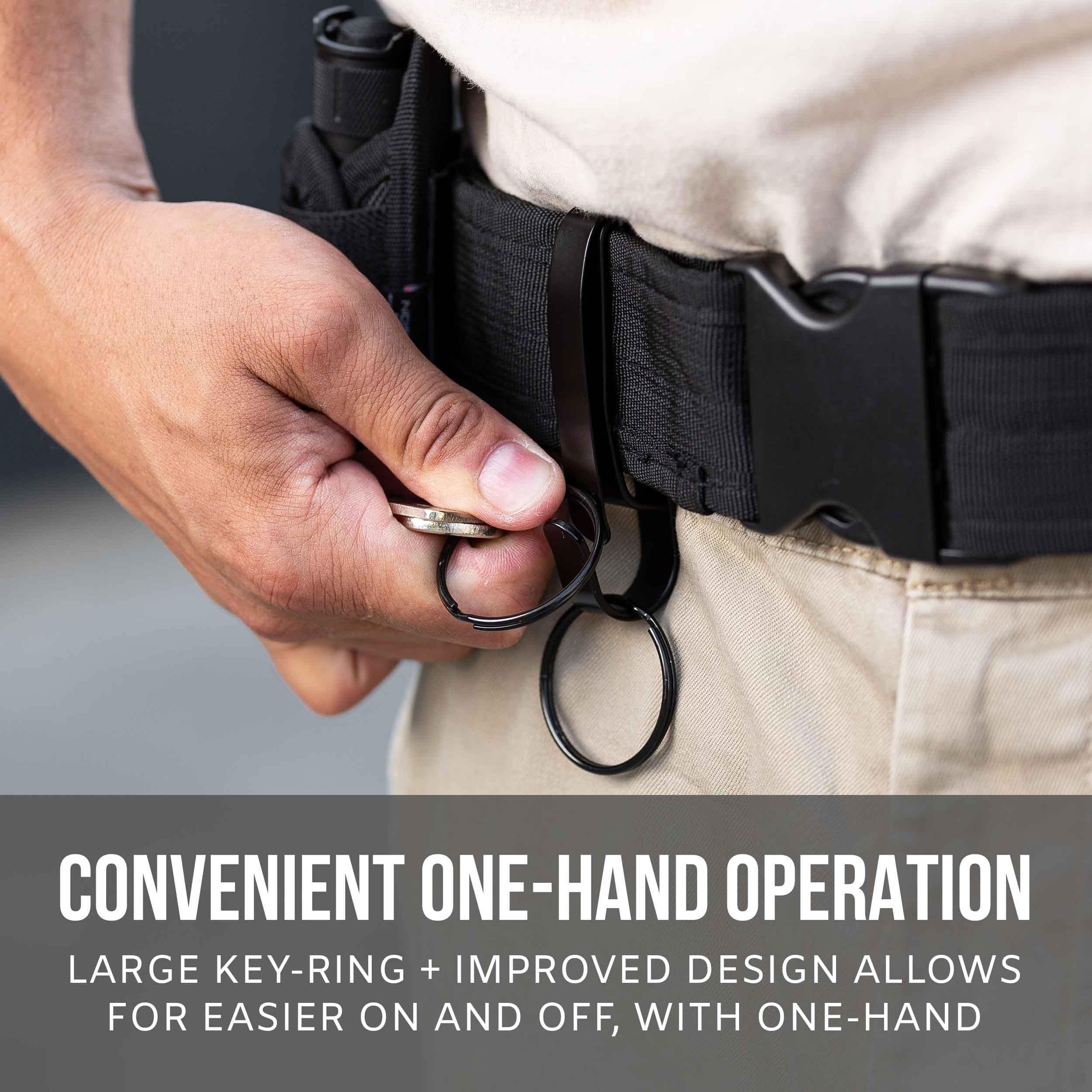 NP NIGHT PROVISION Tactical Key Ring Holder for Duty Belts, Quick ...