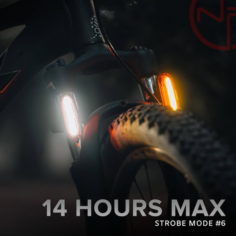 Duo-120 Red/white Strobe Back Rear Bike Light Usb Rechargeable Cob Led ...