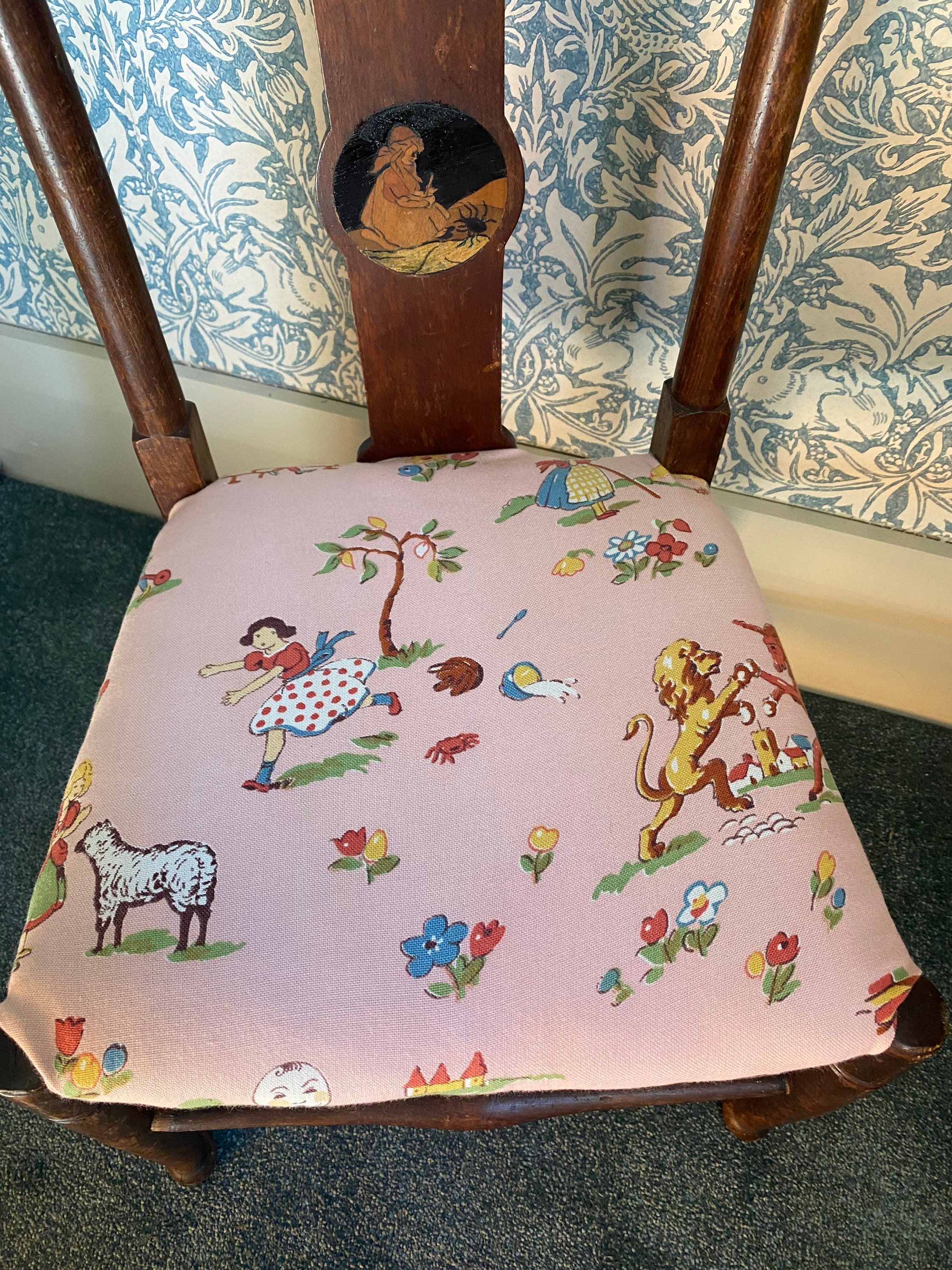 Liberty Child’s Chair - Little Miss Muffet Nursery Rhyme - Upholstered ...
