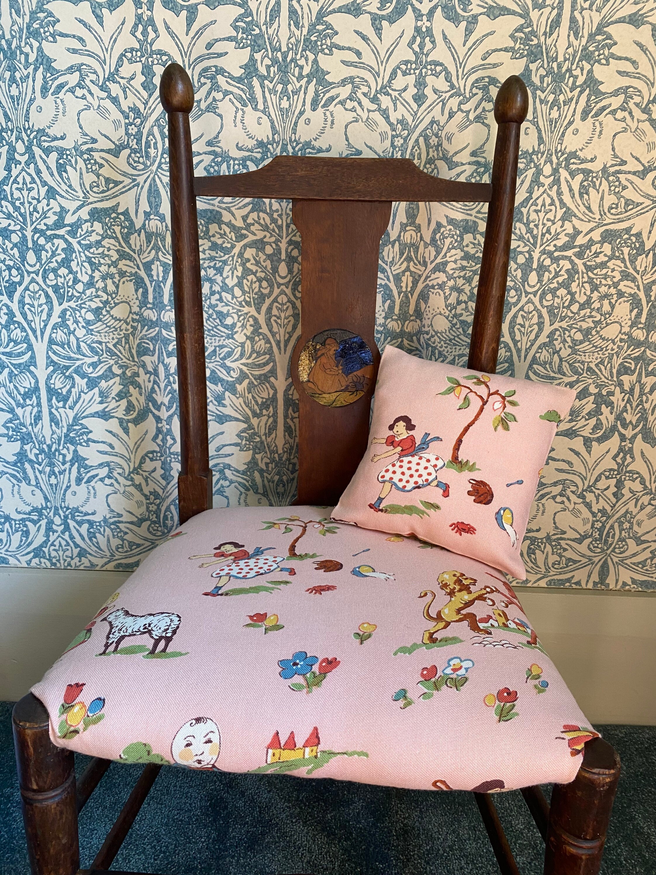 Liberty Child’s Chair - Little Miss Muffet Nursery Rhyme - Upholstered ...