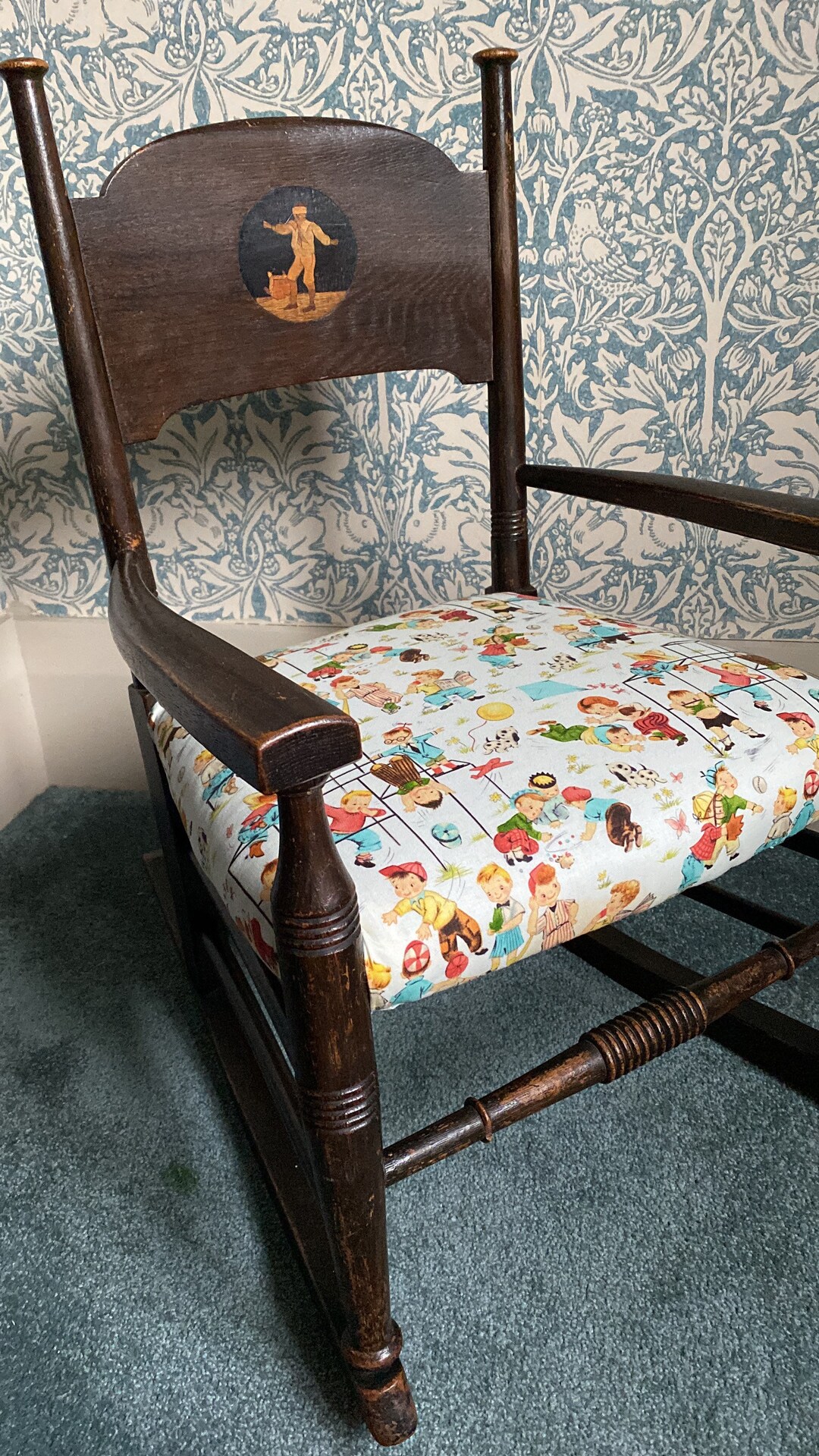 Arts and Crafts Liberty Rocking Chair - Blind Man’s Bluff - Etsy UK