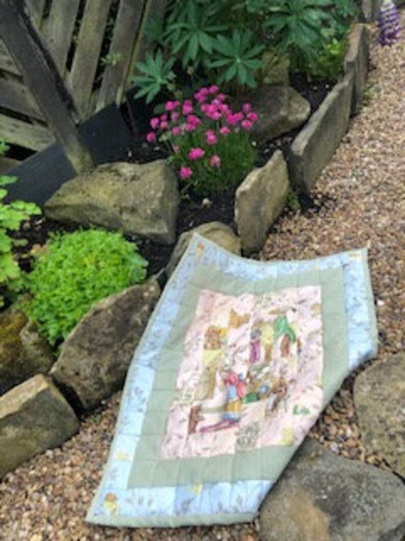 Nursery Rhyme Patchwork Pram Baby Cover, Small Quilt, Wall Hanging ...