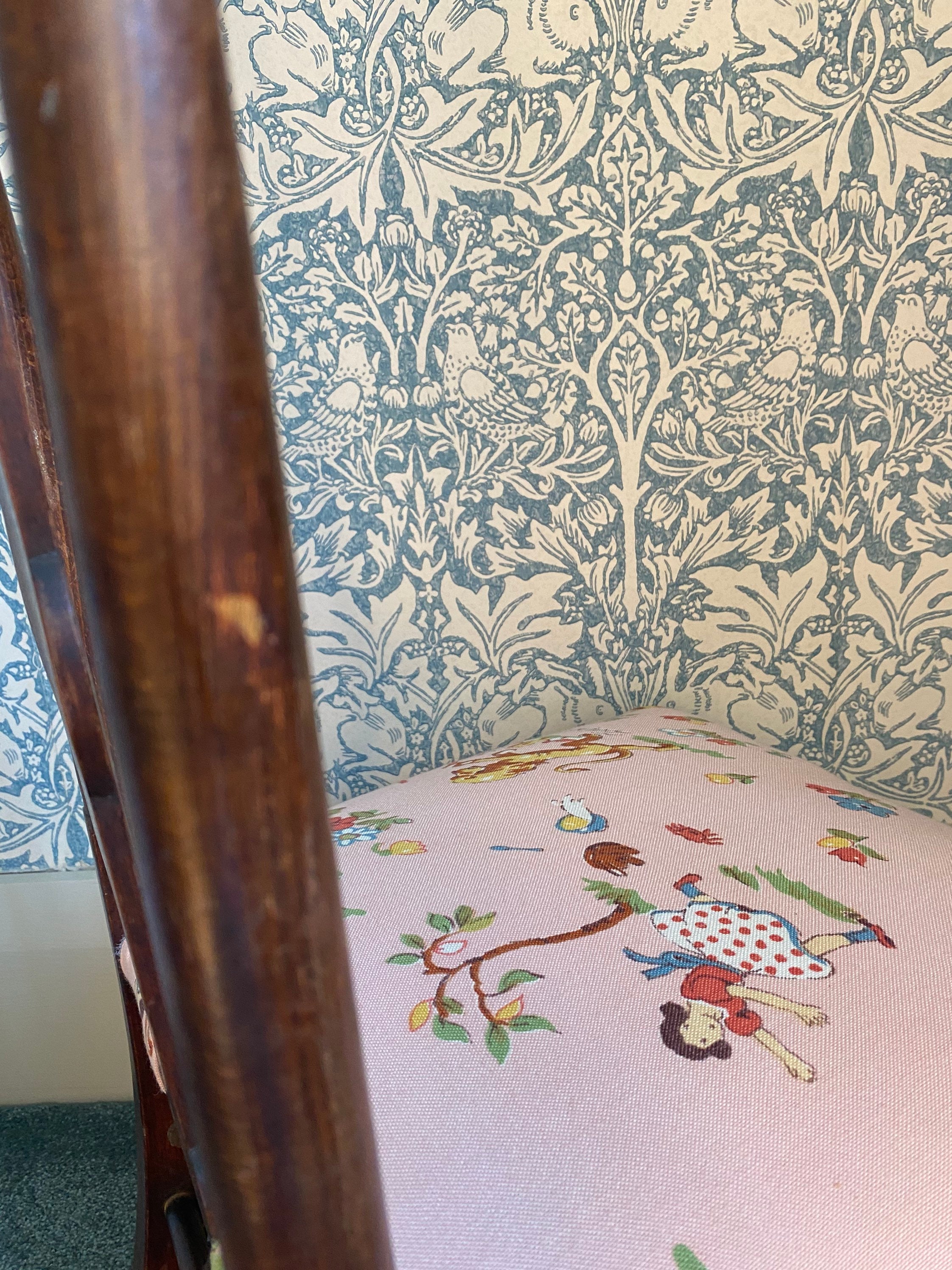 Liberty Child’s Chair - Little Miss Muffet Nursery Rhyme - Upholstered ...