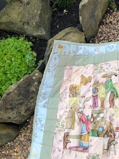 Nursery Rhyme Patchwork Pram Baby Cover, Small Quilt, Wall Hanging ...