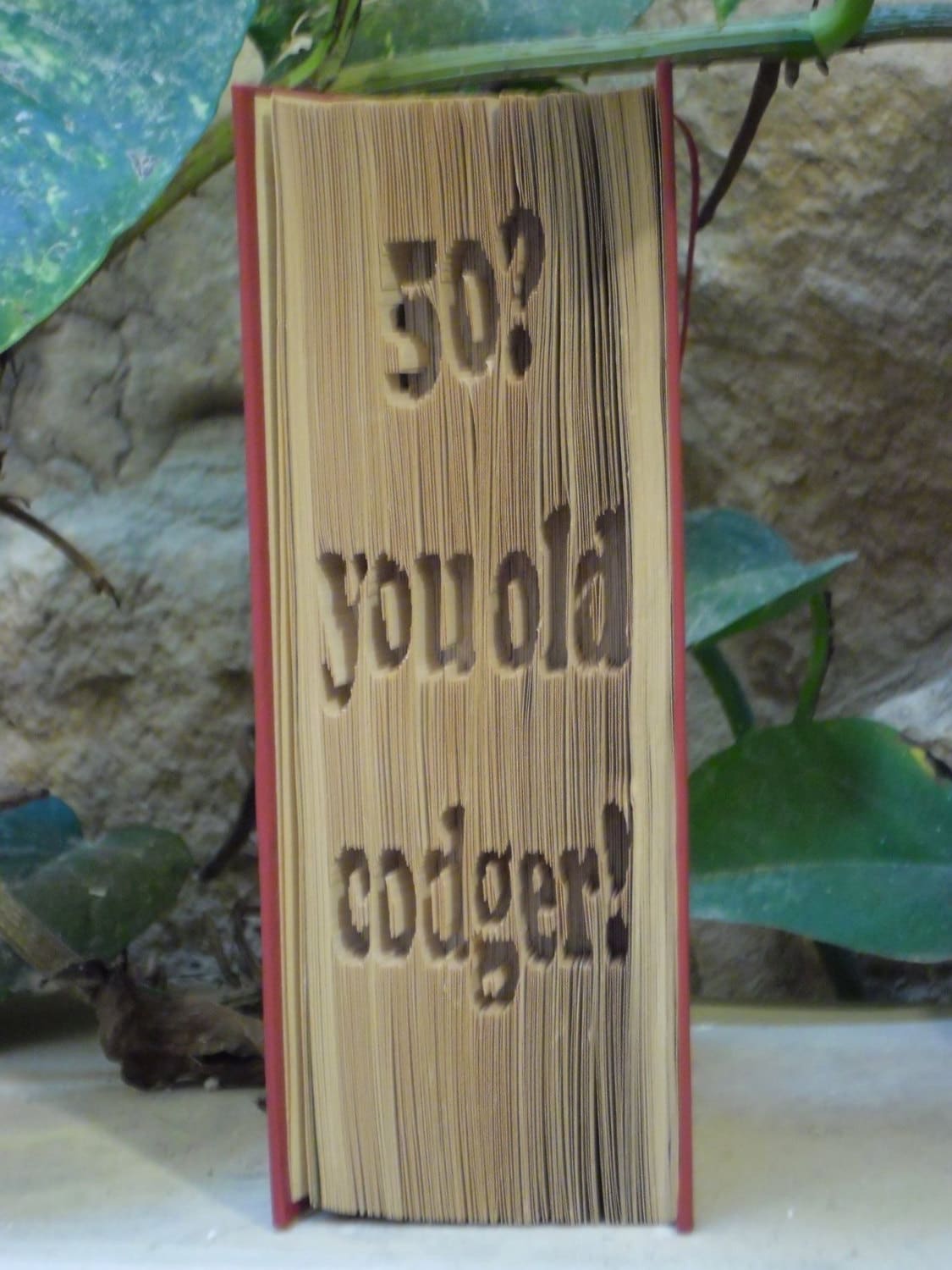 50 You Old Codger Book Folding Pattern digital Download - Etsy UK