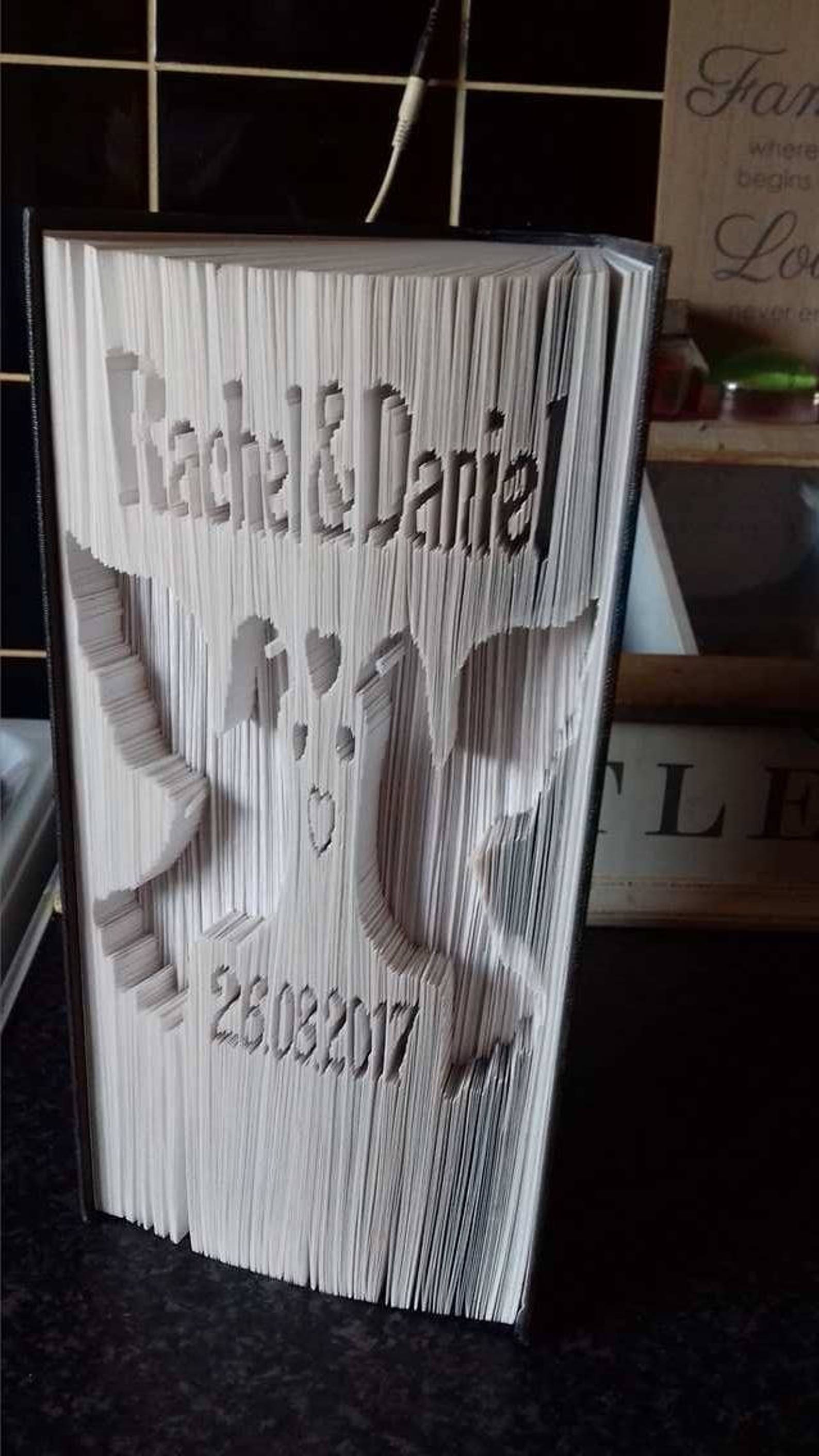 Wedding Doves CUSTOM Cut & Fold Book Folding Pattern PATTERN - Etsy