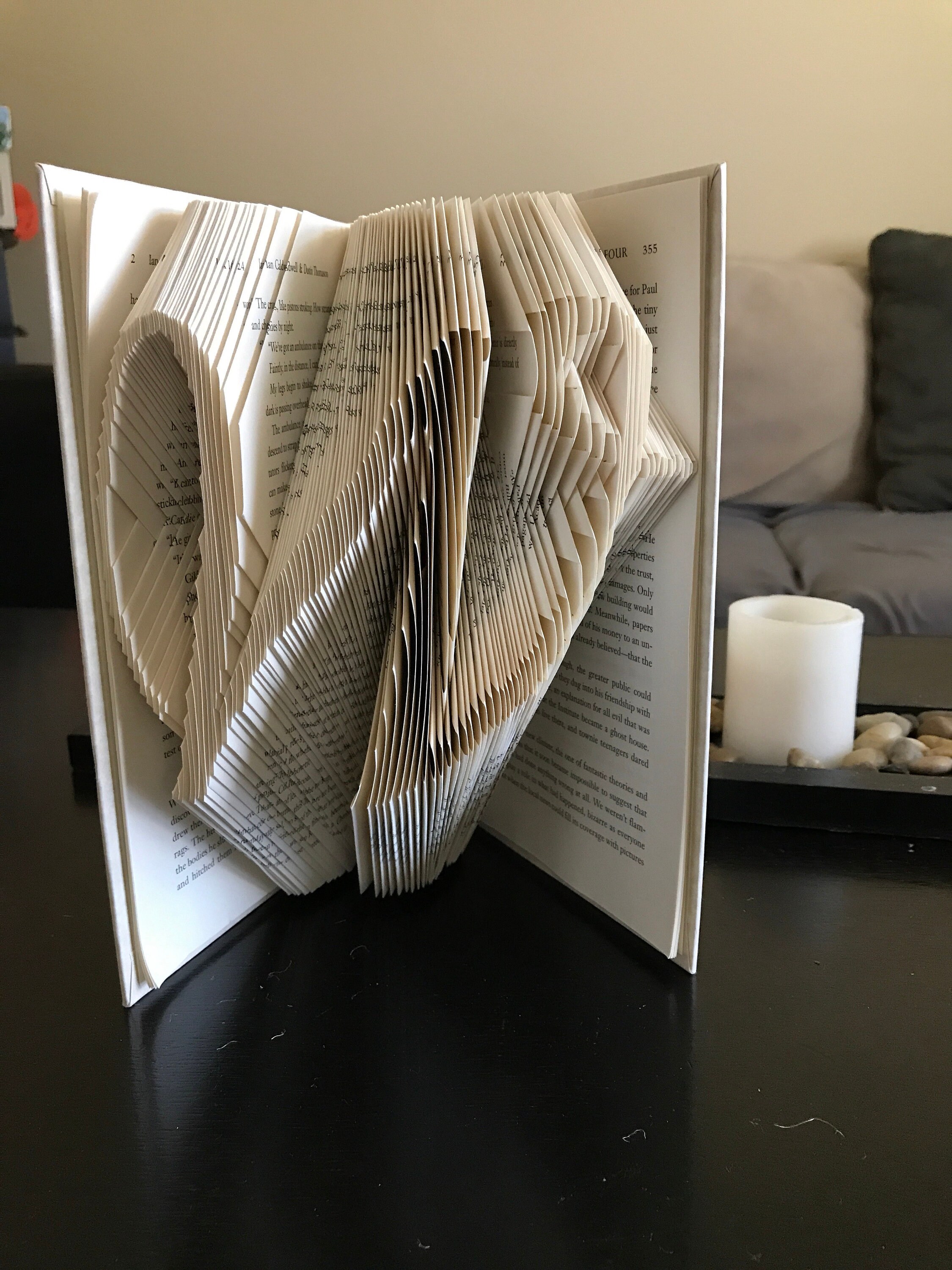 Large Letter W, (one Letter Only) MMF Book Folding Pattern (digital PDF ...