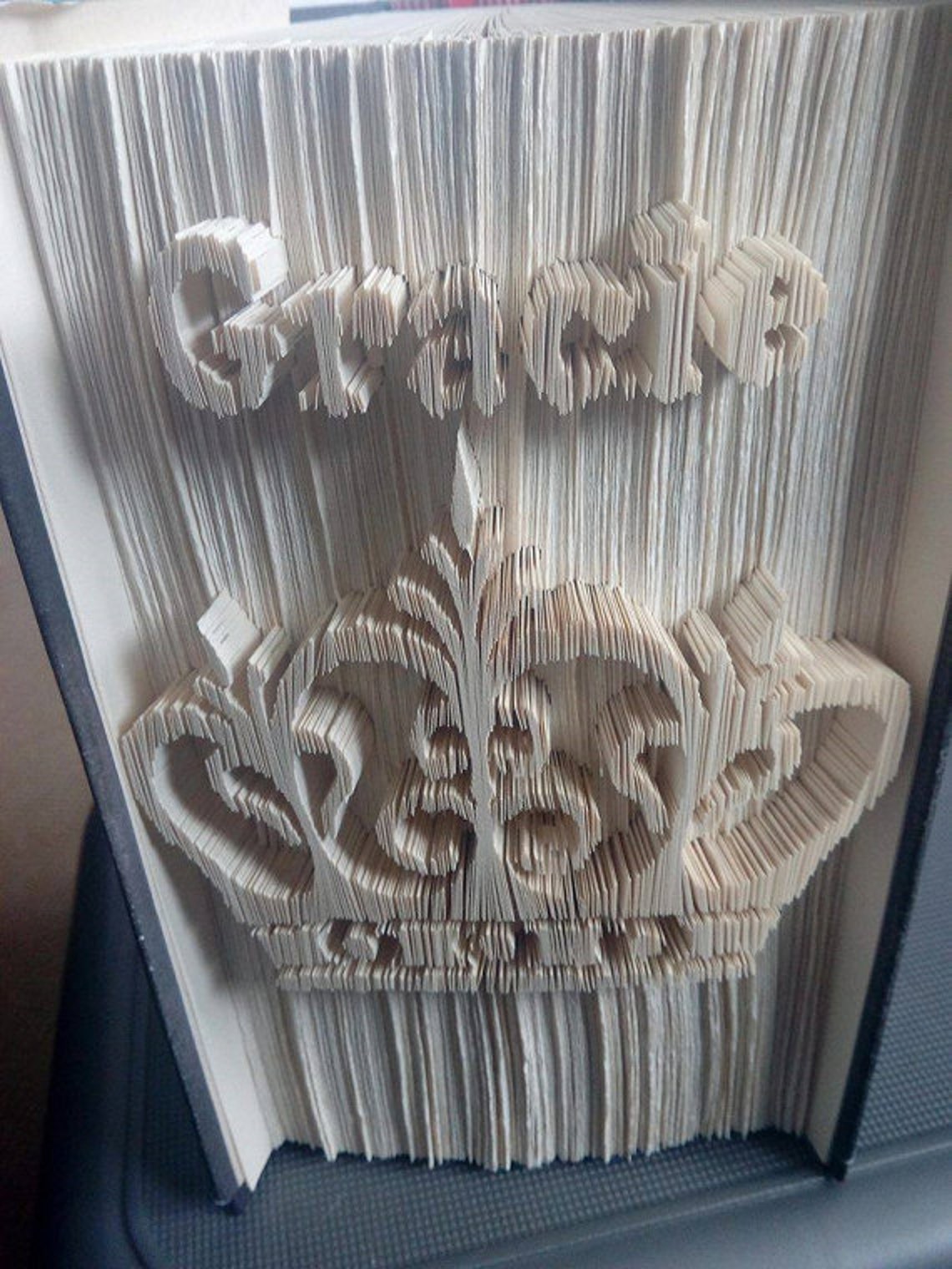 Custom Name Crown Cut & Fold Book Folding Patter (PATTERN ONLY Sent by ...