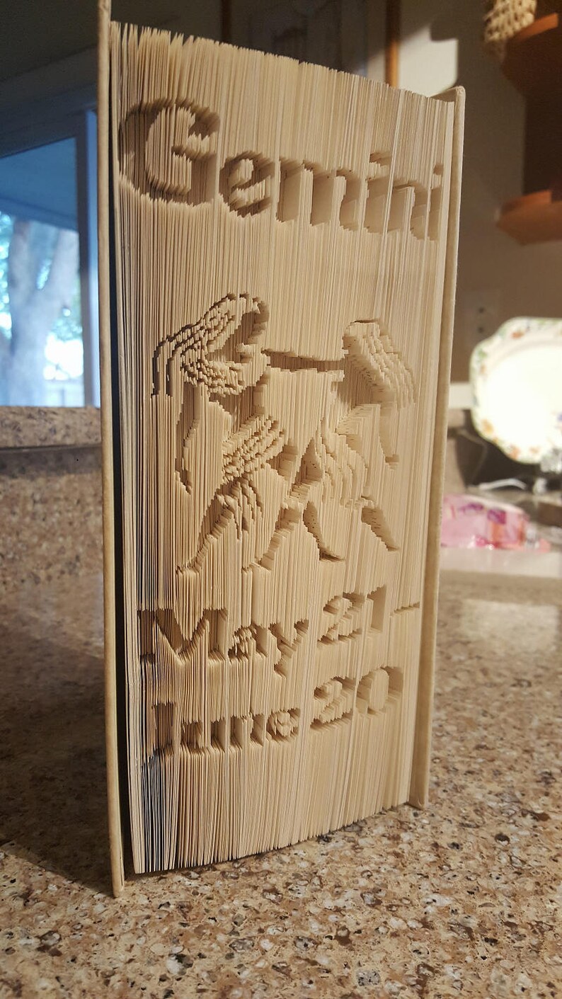 GEMINI, Zodiac Sign Cut & Fold Book Folding Pattern (digital Download ...