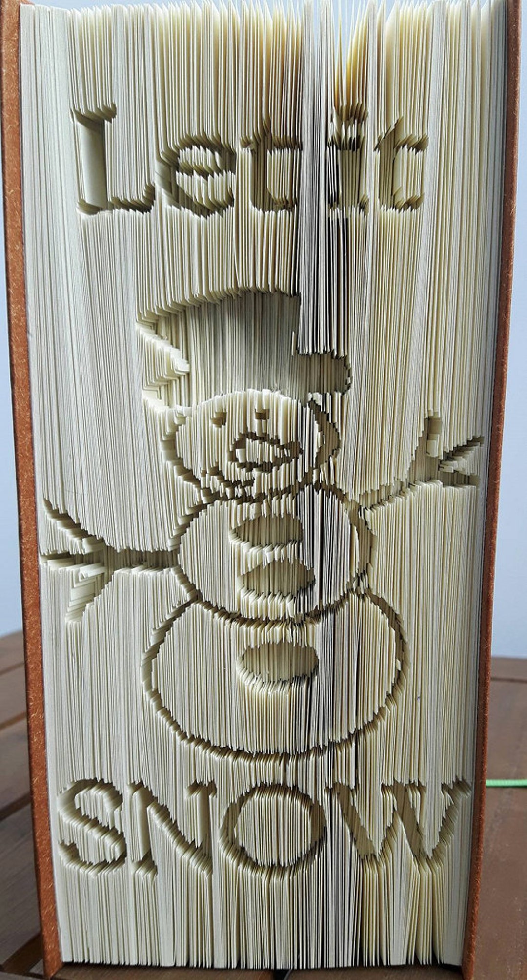 Snowman Cut & Fold Book Folding Pattern (digital Download PATTERN ONLY ...
