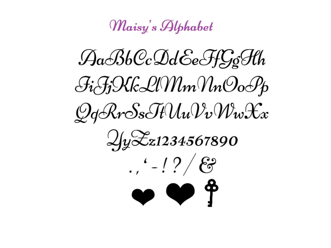 Maisy's FULL Book Folding Alphabet With Hearts and Key (digital ...