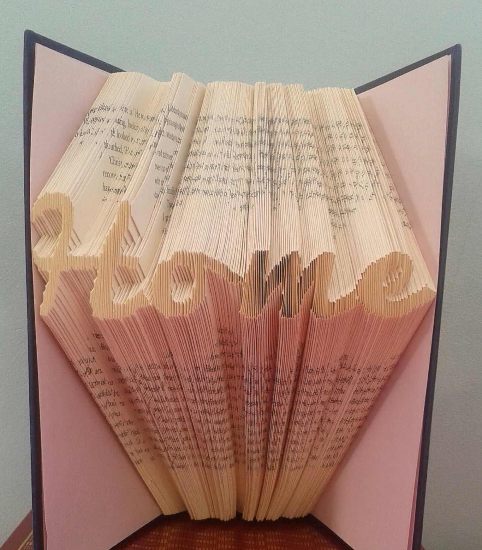 CUSTOM MMF Word Book Folding Patterns Using the Font - Etsy