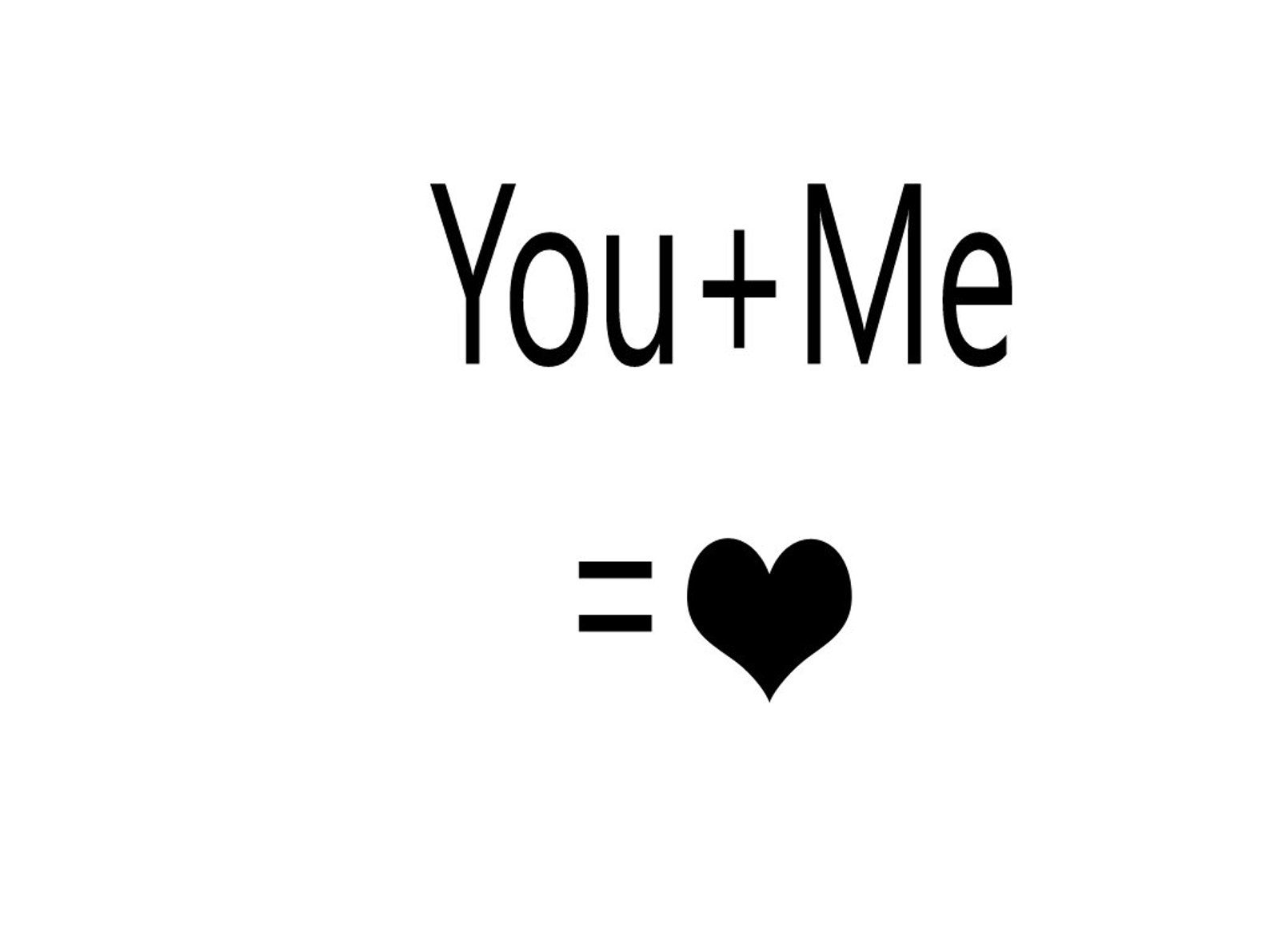 You Plus Me Equals Heart Book Folding Pattern No Cut 2-liner - Etsy