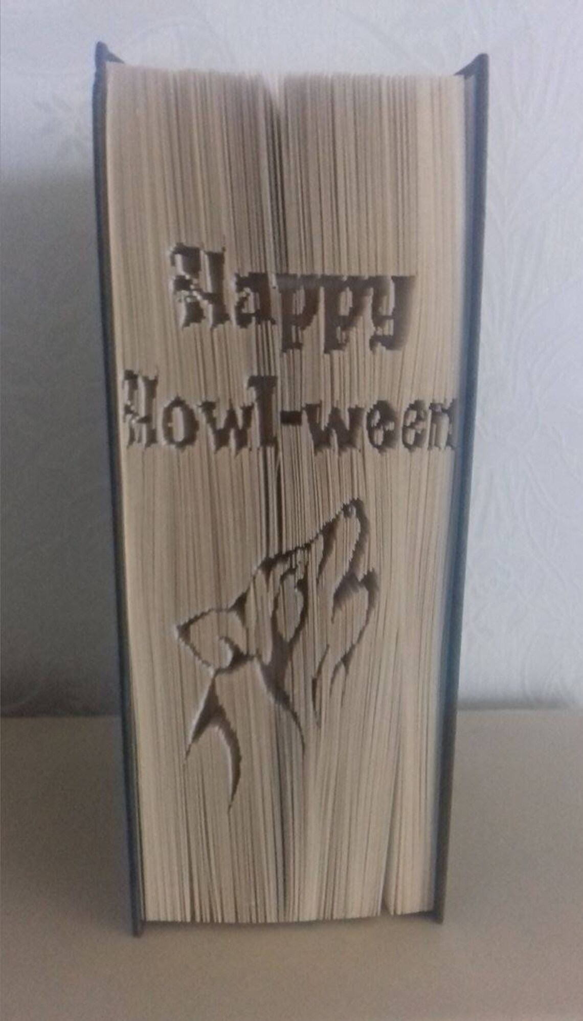 Happy Howl-oween Wolf Cut & Fold Book Folding Pattern (digital Download ...