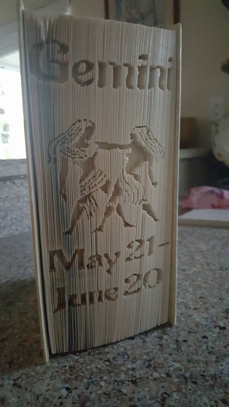 GEMINI, Zodiac Sign Cut & Fold Book Folding Pattern (digital Download ...