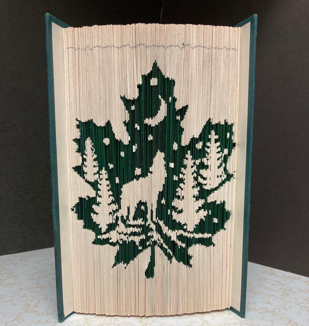 Maple Leaf Wolf Cut & Fold Book Pattern (digital Download) - Etsy