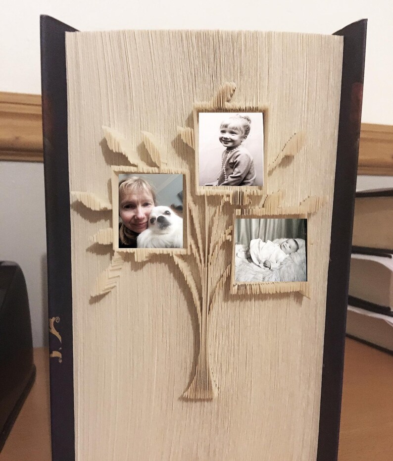 Family Tree Photo Frame CUT & Fold Book Folding Pattern (digital ...