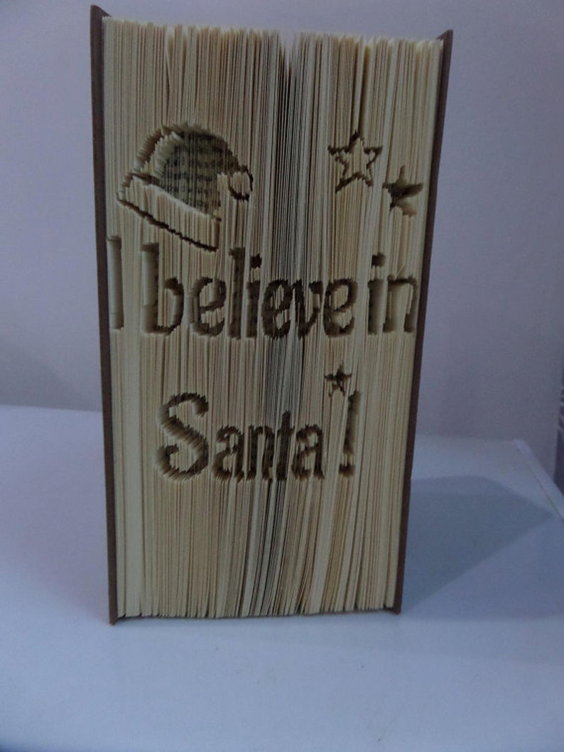 I believe in Santa Cut & Fold Book Folding Pattern Digital | Etsy